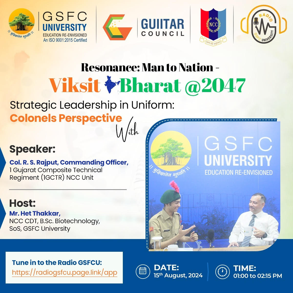 Resonance: Man to Nation | GSFC University, Vadodara