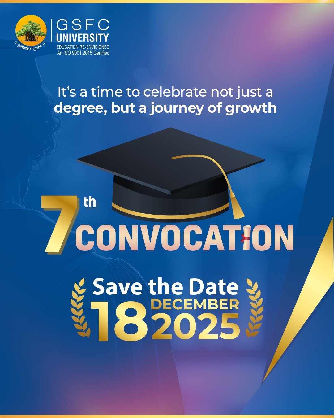 7th Convocation | GSFC University, Vadodara